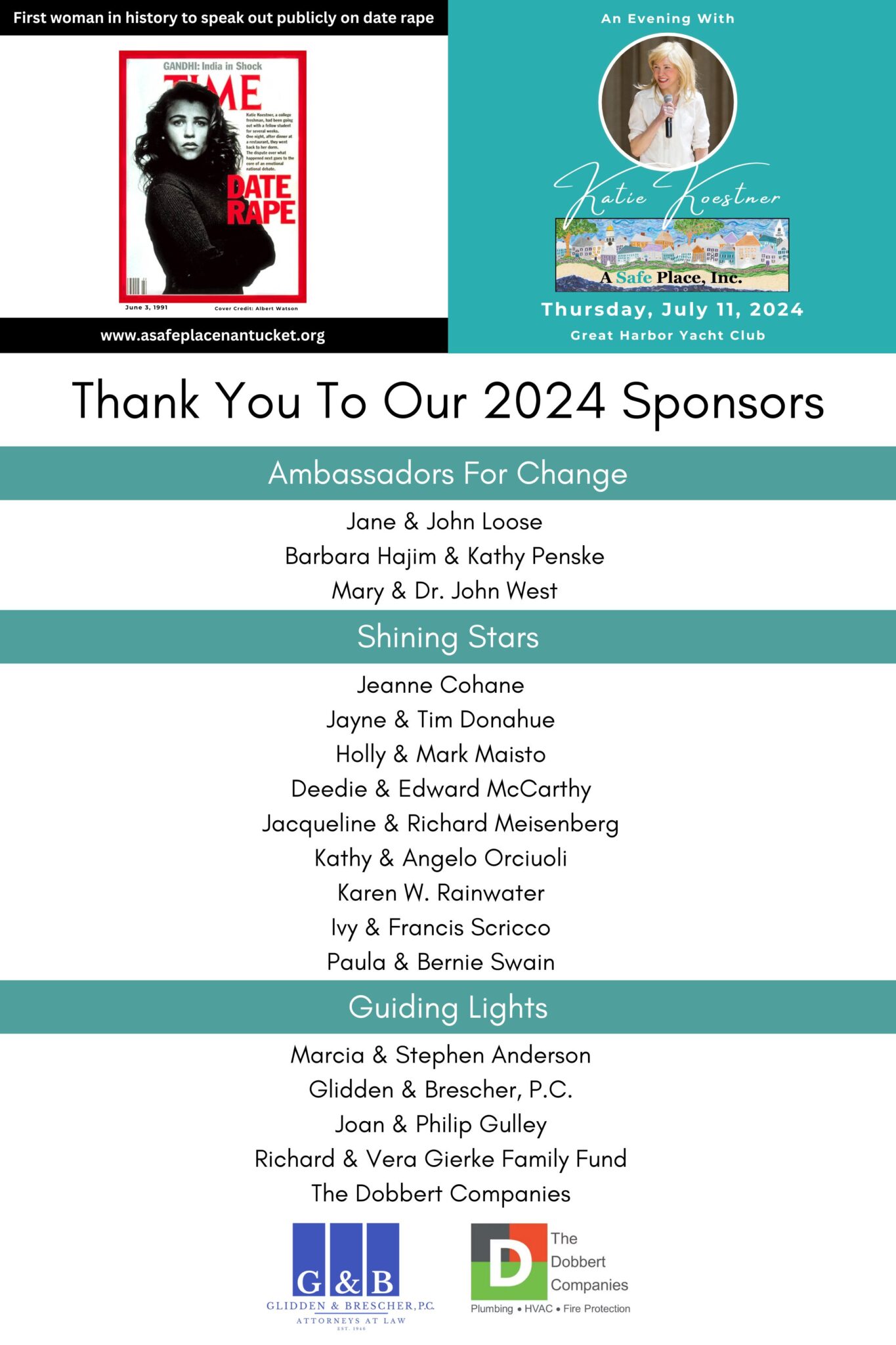2024 Summer Fundraiser Recap: An Evening With Katie Koestner - A Safe ...